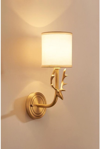 Trend Avize Geyik Kafası Figürlü Boynuz Mat Gold Renk Kumaş Başlıklı Aplik Trend Avize Geyik Kafası Figürlü Boynuz Mat Gold Renk Kumaş Başlıklı Aplik