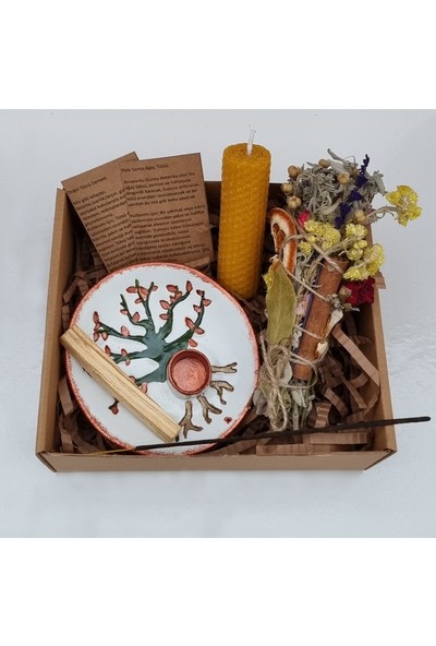 The Fame Box Hayat Ağacı Tütsü Tabağı ve Doğal Tütsü