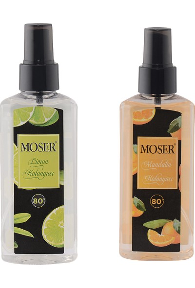 Moser Limon Kolonyası 150 Ml+Moser Mandalina Kolonyası 150 ml