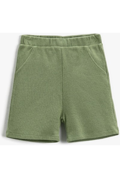 Koton Erkek Bebek Beli Lastikli Şort Pamuklu