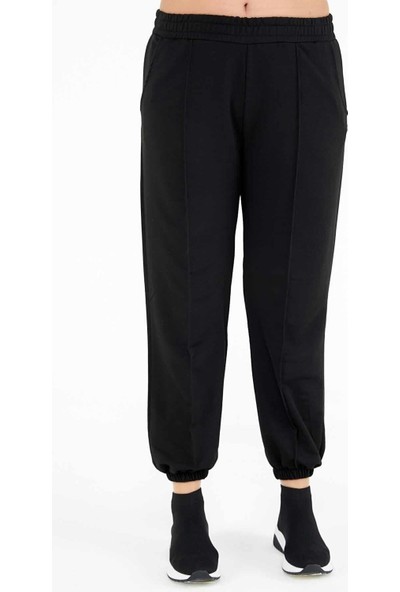 Escbutik Kadın Çizgi Detaylı Büyü Beden Eşofman Altı