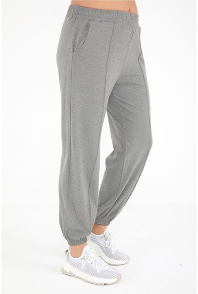 Escbutik Kadın Çizgi Detaylı Büyü Beden Eşofman Altı