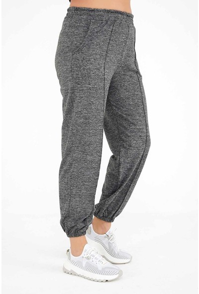 Escbutik Kadın Çizgi Detaylı Büyü Beden Eşofman Altı