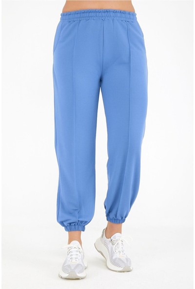 Escbutik Kadın Çizgi Detaylı Büyü Beden Eşofman Altı