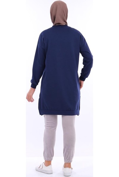 Hipatu Armalı Uzun Sweat Tunik Lacivert