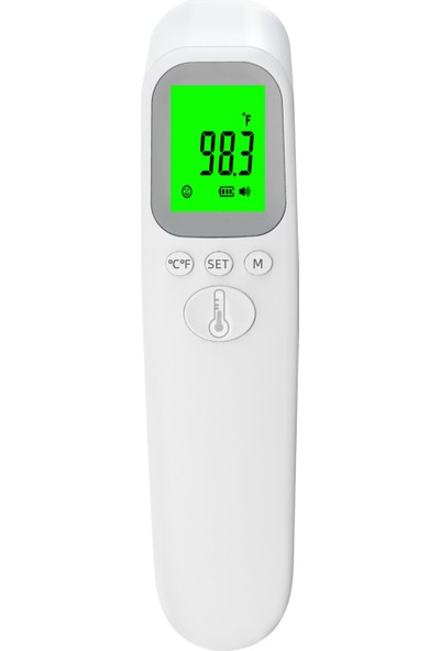 Top Pet 1.3-Inç LCD Dijital Temassız Kızılötesi Termometre - Beyaz (Yurt Dışından)