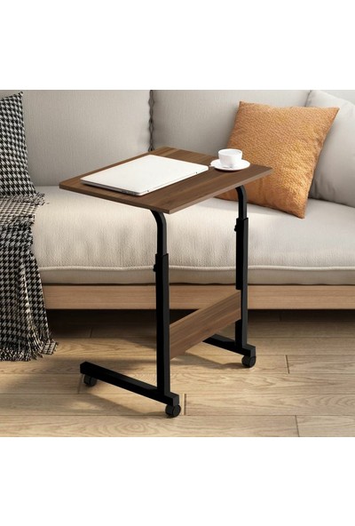 SC Dizayn Yükseklik Ayarlı Laptop Sehpası - Ceviz (Tekerli) 60 x 40 cm SC Dizayn Yükseklik Ayarlı Laptop Sehpası - Ceviz (Tekerli) 60 x 40 cm