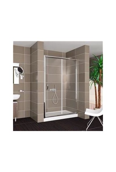Özel Duş Özelduş 100-130 cm Arası 1 Sabit 1 Açılır 5 mm Düz Temperli Cam Teknesiz