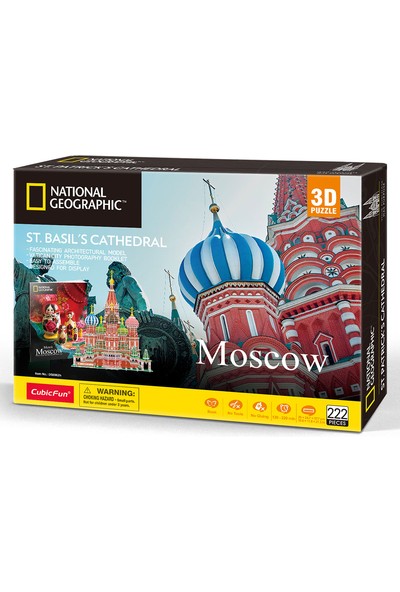 Cubic Fun Cubicfun National Geographic Saint Basil Katedrali 3D Puzzle 224 Cubic Fun Cubicfun National Geographic Saint Basil Katedrali 3D Puzzle 224