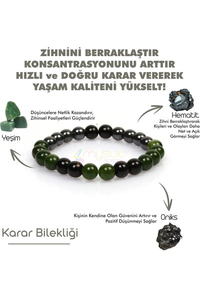 Mystic Energy Doğru Karar Verme Doğaltaş Tılsım Bilekliği