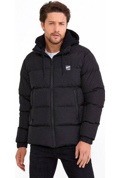 Bossago Yeni Sezon Içi Kürklü Kapüşonu Çıkabilir Su ve Rüzgar Geçirmez Erkek Siyah Şişme Mont Bossago Yeni Sezon Içi Kürklü Kapüşonu Çıkabilir Su ve Rüzgar Geçirmez Erkek Siyah Şişme Mont