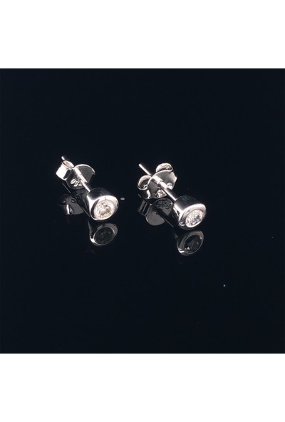 KAYRA Tohum Tektaş 0.16 Karat Pırlanta Küpe PTK11