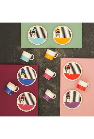 Karaca Girlish 6 Kişilik Kahve Fincanı Takımı 100 ml