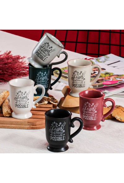 Perotti 12164 Carvin 6 Parça Çay Kahve Kupası Mix