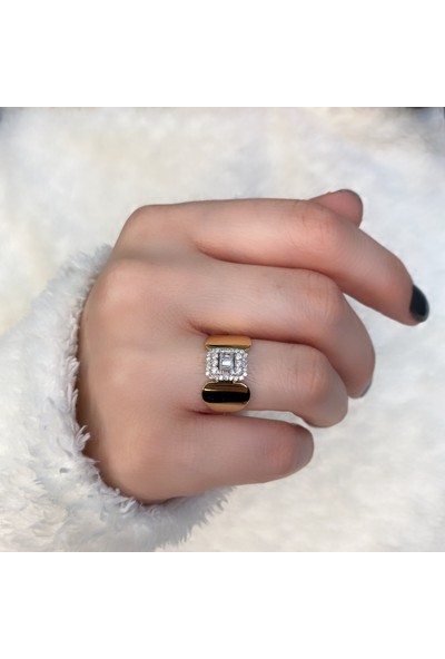 KAYRA Yaprak Baget Altın Yüzük ABY45