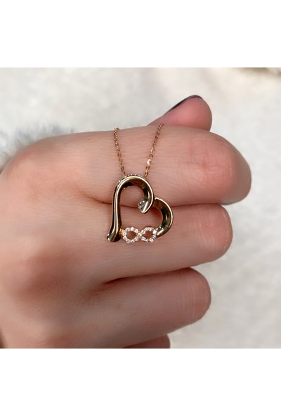 KAYRA Sonsuzluk ve Kalp Pırlanta Kolye PÇK75 KAYRA Sonsuzluk ve Kalp Pırlanta Kolye PÇK75