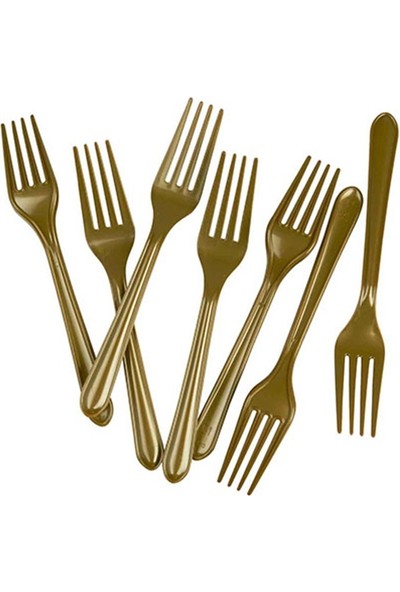 Partini Kutla Altın 25LI Plastik Çatal Partini Kutla Altın 25LI Plastik Çatal