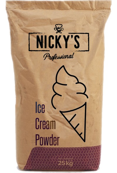 Nicky's Profsseional Süt Bazlı Vaniyalı Dondurma Tozu 25 kg Nicky's Profsseional Süt Bazlı Vaniyalı Dondurma Tozu 25 kg