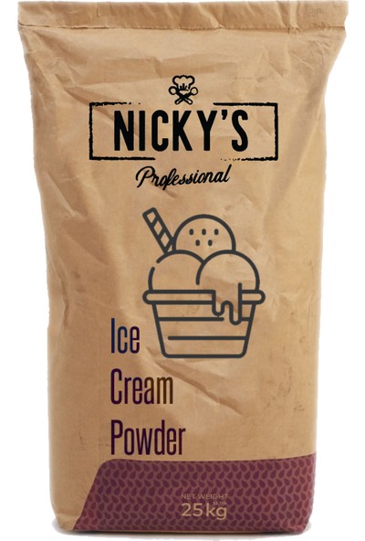 Nicky's Profsseional Süt Bazlı Vanilyalı Sert Dondurma Tozu 25 kg Nicky's Profsseional Süt Bazlı Vanilyalı Sert Dondurma Tozu 25 kg