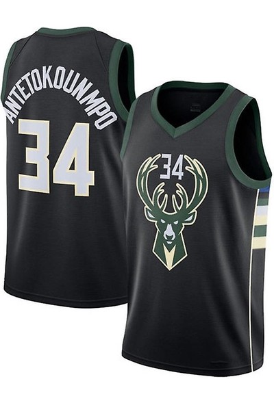 Populars Nba Milwaukee Bucks Giannis Antetokounmpo # 34 Basketbol Forması (Yurt Dışından) Populars Nba Milwaukee Bucks Giannis Antetokounmpo # 34 Basketbol Forması (Yurt Dışından)