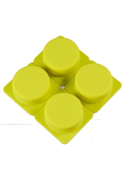 Bay Sabuncu Yuvarlak Sabun ve Kokulu Taş Silikon Kalıp 4 Lü 1 Adet