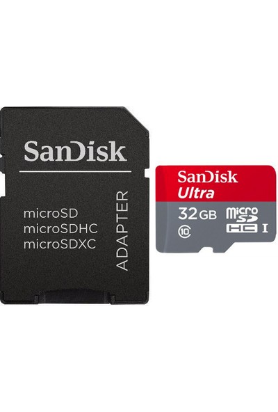 Sandisk 32 GB Microsdhc Class 10 Kart 533X 80 Mb/s + Adaptör Sandisk 32 GB Microsdhc Class 10 Kart 533X 80 Mb/s + Adaptör