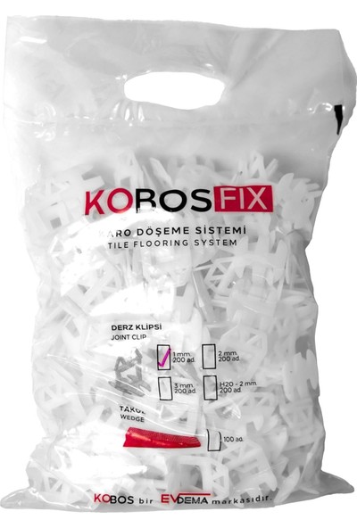 VitrA Kobos Karo Döşeme Derz Klipsi (1MM-200 Adet/pkt)