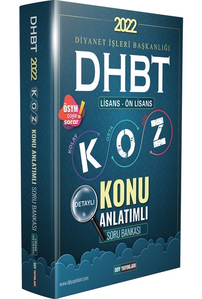 Ddy Yayınları 2022 DHBT Koz Lisans Önlisans Konu Anlatımlı Soru Bankası Ddy Yayınları 2022 DHBT Koz Lisans Önlisans Konu Anlatımlı Soru Bankası