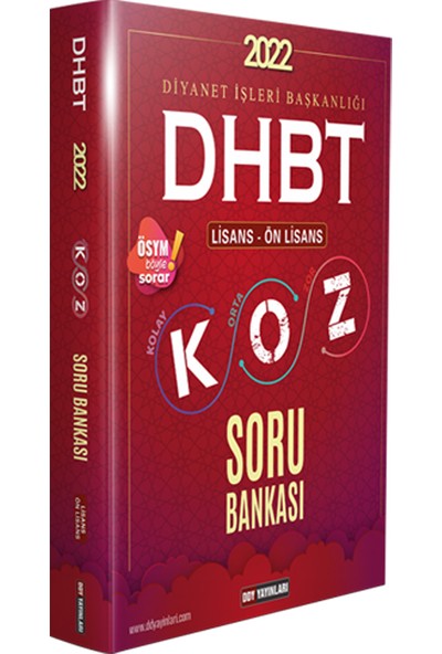 Ddy Yayınları 2022 DHBT Koz Lisans Önlisans Soru Bankası Ddy Yayınları 2022 DHBT Koz Lisans Önlisans Soru Bankası