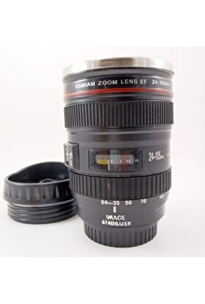 Evimdeyokyok Objektif Görünümlü Termos Bardak Dekoratif Hediyelik