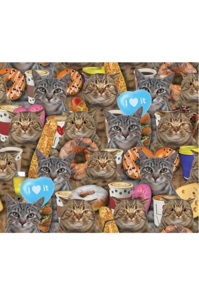 Asterion Yeni Kedi Desen Baskılı Pet Havlu ve Matı, Köpek - Kedi Kurulama ve Alt Örtüsü 50 x 70 cm