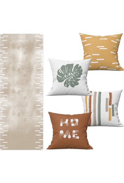 Paria Home Modern Runner ve Kırlent Seti