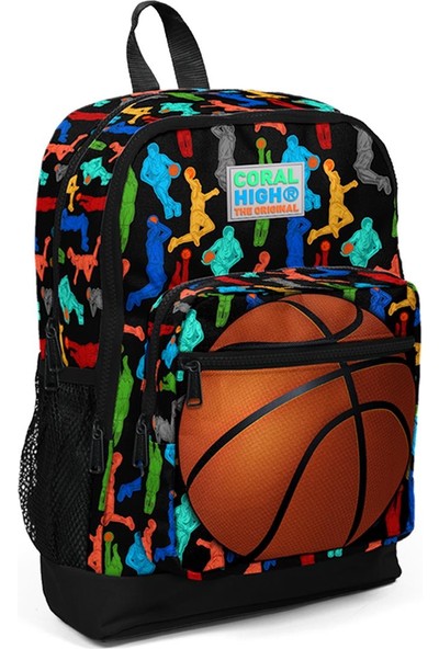 Coral High Kids Siyah Basketbol Toplu Desenli Dört Bölmeli Okul Sırt Çantası 23471 Coral High Kids Siyah Basketbol Toplu Desenli Dört Bölmeli Okul Sırt Çantası 23471