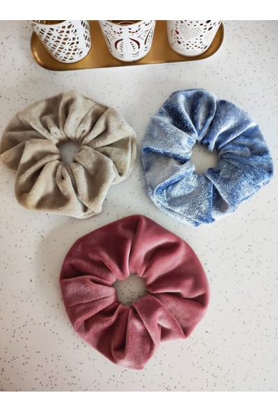 Elvin Aksesuar Kadife Simit Toka 3'lü Renkli Set Elvin Aksesuar Kadife Simit Toka 3'lü Renkli Set