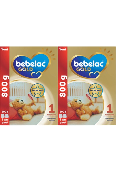 Bebelac Gold 1 Devam Sütü 800 gr 0-6 Ay 2 Adet Bebelac Gold 1 Devam Sütü 800 gr 0-6 Ay 2 Adet