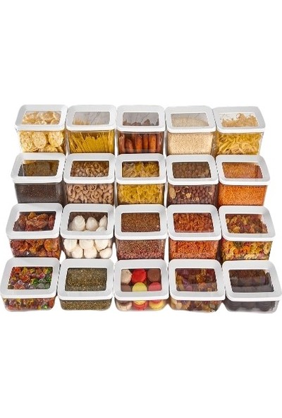 Asya Bazaar Kare Vakumlu 5 Set 30 Parça Saklama Kabı 6 Şarlı Asya Bazaar Kare Vakumlu 5 Set 30 Parça Saklama Kabı 6 Şarlı