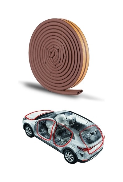 Bernam Kapı Bagaj Ses Isı Izolasyon Fitili 5 mt Kahverengi