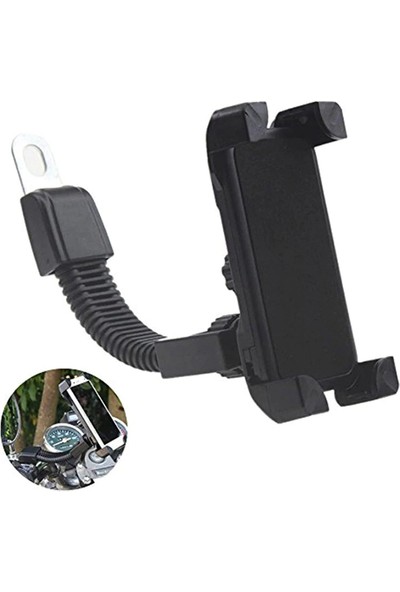 ally mobile Ally Mt-01 Motosiklet Bisiklet Tutucu Cep Telefonu Tutucu-Siyah