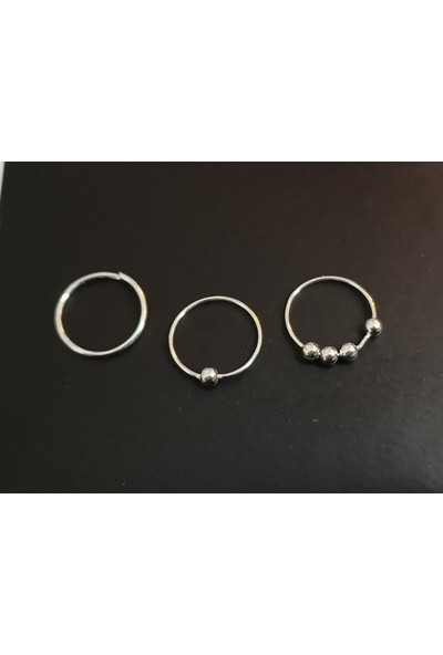 Takıconcept 925 Ayar Gümüş 3'lü Set Halka Hızma