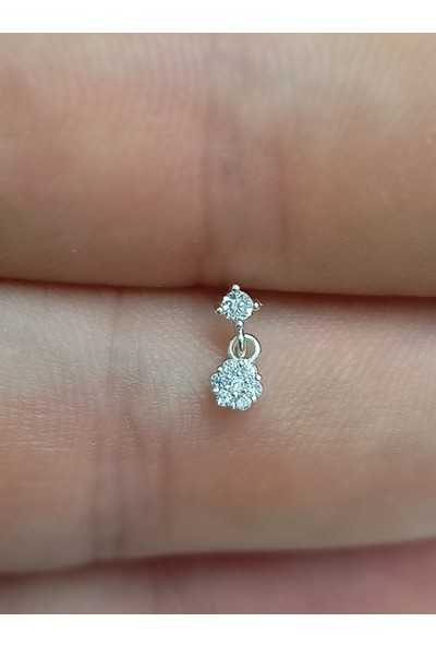 Takıconcept 925 Ayar Gümüş Sallantılı Tek Taş Hızma