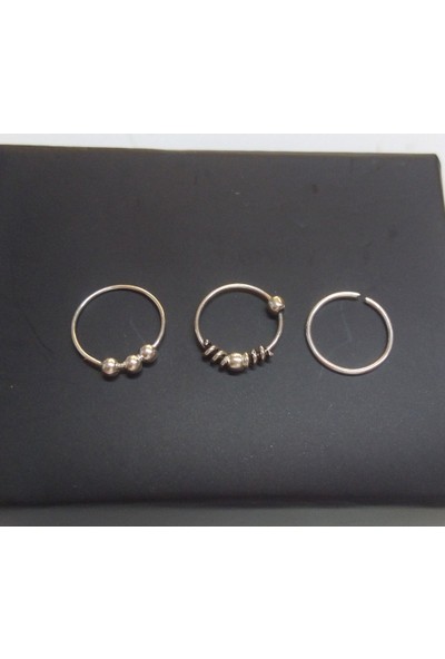Takıconcept 3lü Set 925 Ayar Gümüş Halka Hızma
