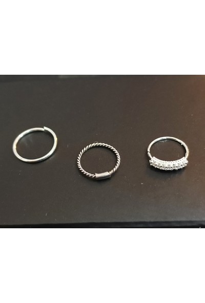 Takıconcept 925 Ayar Gümüş Üçlü Halka Hızma Set