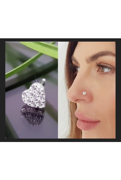 Takıconcept 925 Ayar Gümüş Taşlı Kalp Hızma