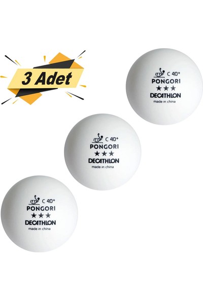 Decathlon Masa Tenisi Topu Ittf Onaylı Ping Pong Topu Beyaz (3 Adet) Decathlon Masa Tenisi Topu Ittf Onaylı Ping Pong Topu Beyaz (3 Adet)