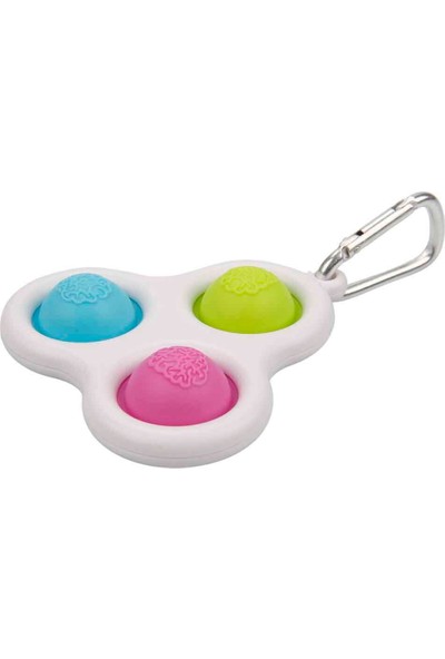 Push Pop Bubble Pop It Duyusal Oyuncak Özel Pop Stres Anahtarlık 3’lü - Pembe - Mavi - Yeşil