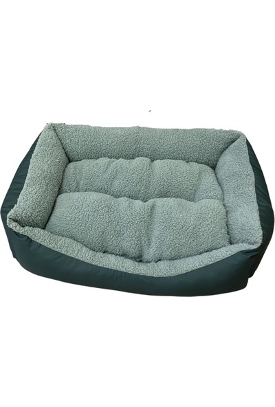 Petsygoo Makinede Yıkanabilir, Peluş, Çağla Yeşili Köpek Kutu Yatak, Boncuk Silikon, 70 Cm, Yumuşak Yüzey