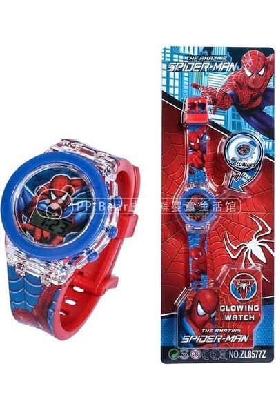 Spiderman Örümcek Adam Işıklı Çocuk Saati