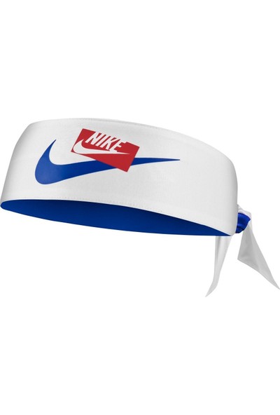 Nike Dri Fit Head Tie Bandana Çift Taraflı Tenisçi Kafa Bandı Beyaz Mavi N.000.0245.963.OS Nike Dri Fit Head Tie Bandana Çift Taraflı Tenisçi Kafa Bandı Beyaz Mavi N.000.0245.963.OS