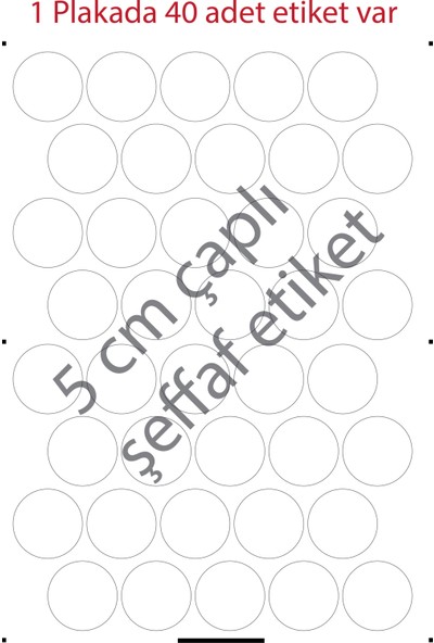 Naturel Basım Şeffaf Ağız Kapama Etiketi Baskısız 5cm 6cm 7cm