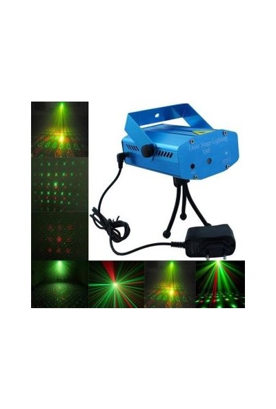 Mini Adaptörlü ve Fişli Lazer Sahne Işığı Mini Adaptörlü ve Fişli Lazer Sahne Işığı